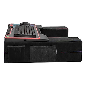 Couchmaster Cyberpunk - CYPUNK² Edition - Leather Look Red & Blue - Couch Gaming USB-HUB Desk for Mouse & Keyboard for PC, PS4/5, Xbox One/Series X