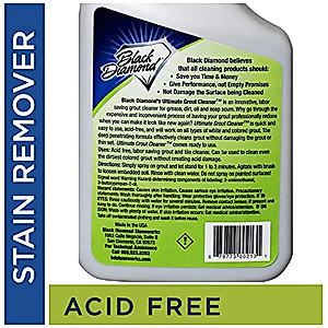 Ultimate Grout Cleaner for Tile Floors Blasts Away Years of Dirt and Grime Making Cleaning Easy. This Heavy Duty Spray Cleaning Solution Produces Amazing results, and it is Safe for Colored Grout and Natural Stone. (1 Quart)
