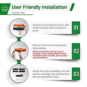 GREENSKY Compatible Toner Cartridge Replacement for Canon 055 055H Color imageCLASS MF741Cdw MF743Cdw MF745Cdw MF746Cdw Printer Toner with Chip(1Black, 1Cyan, 1Yellow, 1Magenta, 4-Pack)