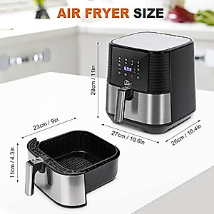 Air Fryer, Uten 5.8QT Oilless Oven, 2023 New Upgrade Air fryers Electric Oilless Cooking with LED Digital Touchscreen, 7 Presets Healthy Low Fat Cooking, Temperature&Time Adjustable, Nonstick Basket