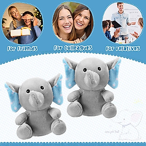 4 Pcs Operation Christmas Plush Elephant Stuffed Animals Toy Soft Cute Forest Elephant Animals for Baby Shower Boys Girls Elephant Themed Birthday Party Christian Charity Donation Supplies (4 Inch)