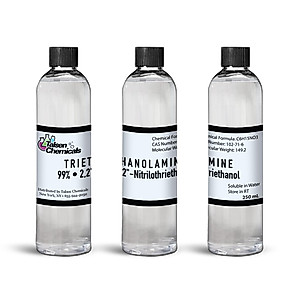 Triethanolamine (Tea) for Cosmetics 250 mL 99% pH Balancer, Surfactants DIY Skincare and Cosmetic Products by Talsen Chemicals