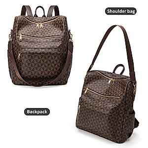 LDMIYIN Women's Fashion Large-capacity Leisure Backpack Travel Anti-theft Single Shoulder Crossbody Bag Handbag