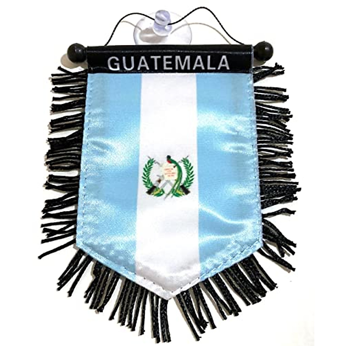 PRK 14 Guatemala Guatemalan Flags for Cars Decals Sticker Small Rearview Mirror Automobile Accessories Homes Design Hanging Mini Banners Windows Sticks to Glass Quality Made Mini Banners