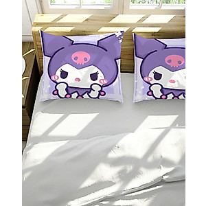 EIANLAI 3D Digital Printing Cute Bunny Cartoon Theme Duvet Cover Microfiber Duvet Cover with Hidden Zipper for Kids, Boys and Girls Bedding (1 Duvet Cover and 2 Pillowcases)-Twin