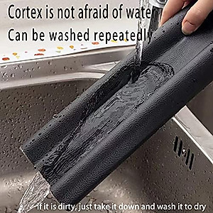 Door Draft Stopper Weather Stripping Noise Blocker - Under Door Draft Noise Blocker Gap Stoppers Entry Door Draft Guard for Bottom of Doors Adjustable (Black)