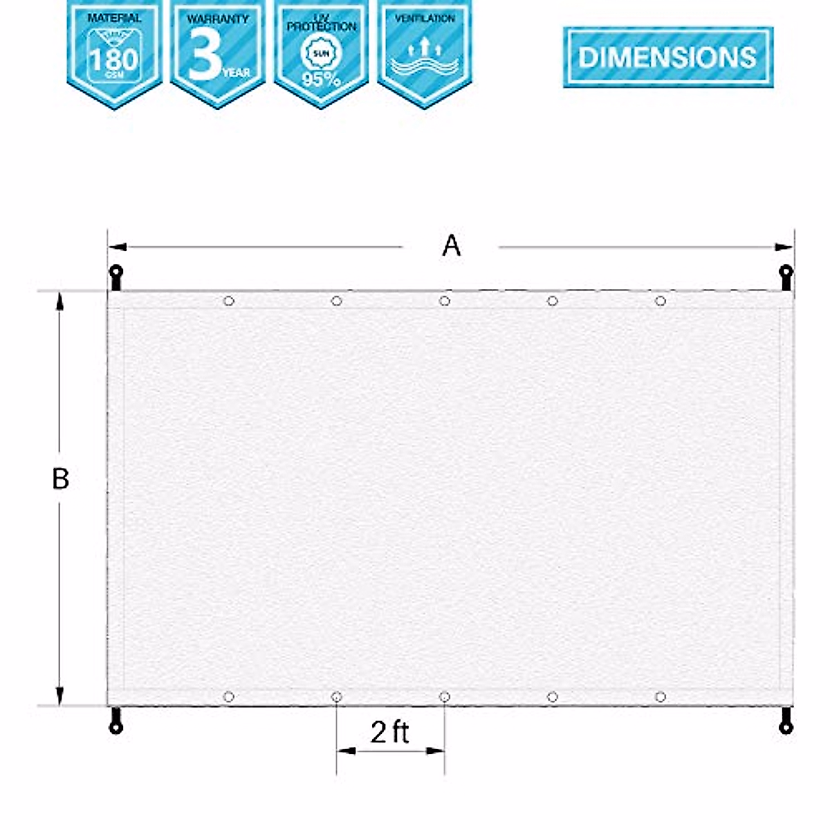 Coarbor Outdoor Pergola Replacement Cover Shade Canopy Permeable with Grommets Weight Rods 9'x16' Brown for Patio Deck Gazebo