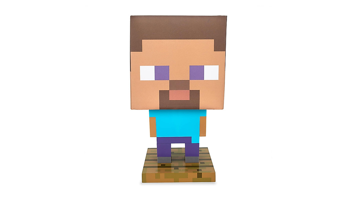 Minecraft Steve 13-Inch LED Desk Lamp - Official Gaming Mood Light