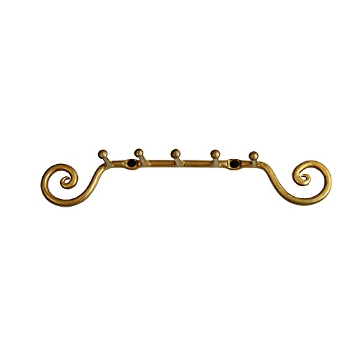 BOSKY Key Holder Wall Mounted Decorative Wrought Iron Handmade Farmhouse Key Hooks Hallway Hanger for Front Door, Keys, Leashes, Entryway ~ Rustic Gold