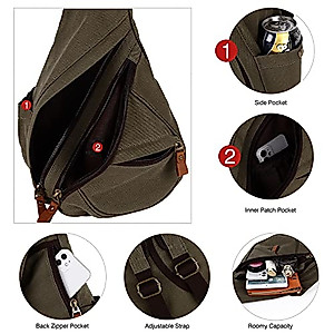 HuxFam Small Sling Crossbody Backpack Multipurpose Casual Daypack Backpacks Outdoor Cycling Hiking Travel