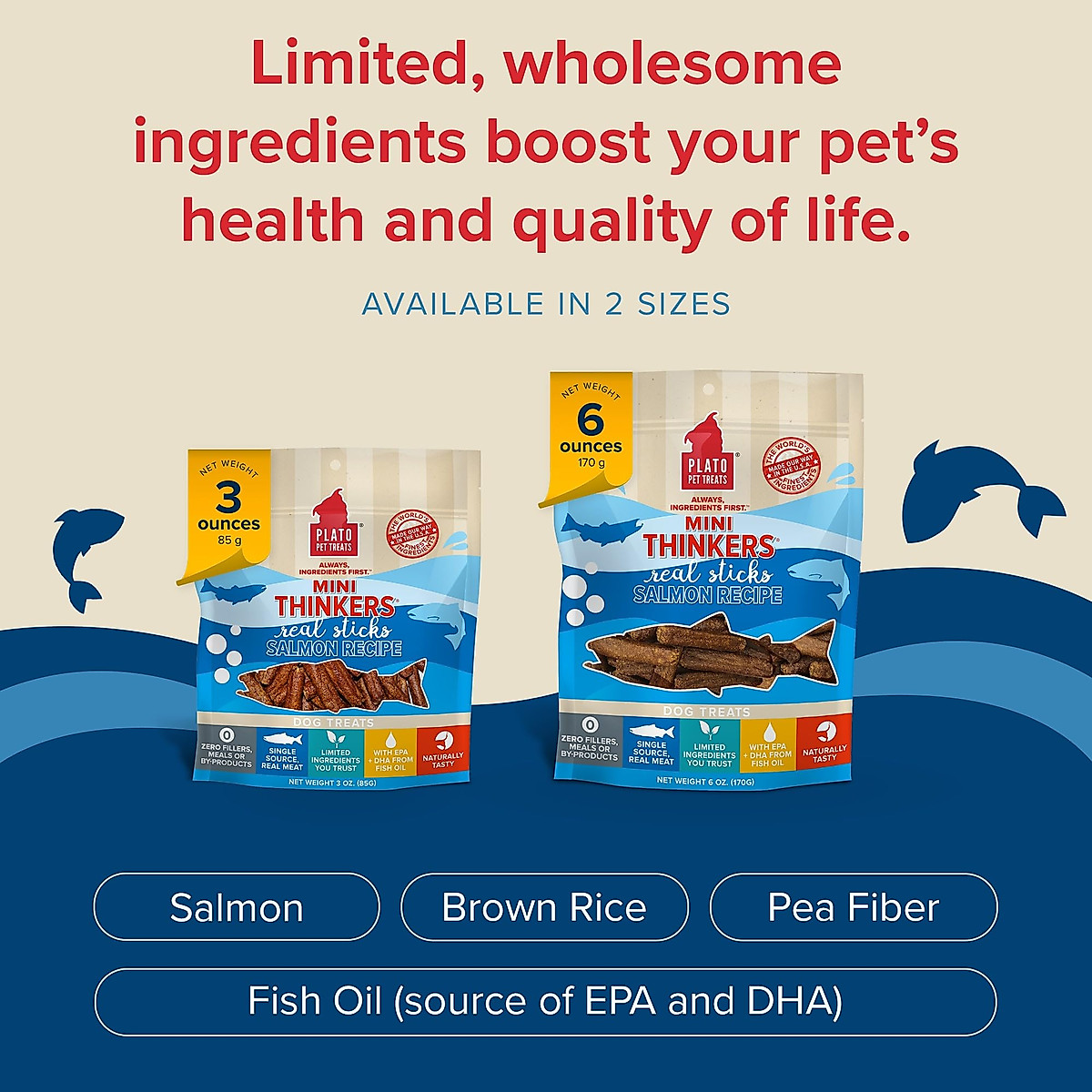 PLATO Mini Thinkers Salmon Recipe 3oz, Natural (850002221312)