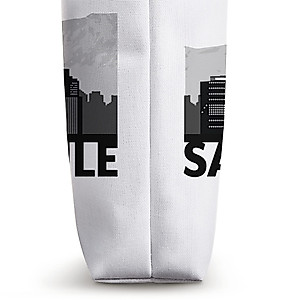 Santiago de Chile City Skyline Silhouette Outline Sketch Tote Bag