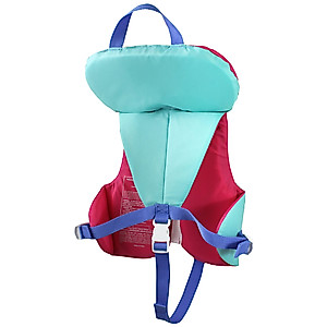 Stohlquist Infant Life Jacket - Coast Guard Approved PFD Life Vest for Small Children, Support Collar, Grab Handle, Fully Adjustable with Quick Release Buckle | 10-30 lb, Aqua/Pink (QF1394121)