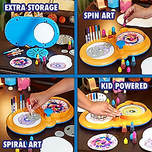 Crayola Spin & Spiral Art Station Deluxe, DIY Crafts, Toys for Boys & Girls, Gift, Ages 5, 6, 7, 8