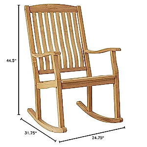 Cambridge Casual Plantation Teak Arie Arie Rocking Chair, Chat Set/Natural Teak