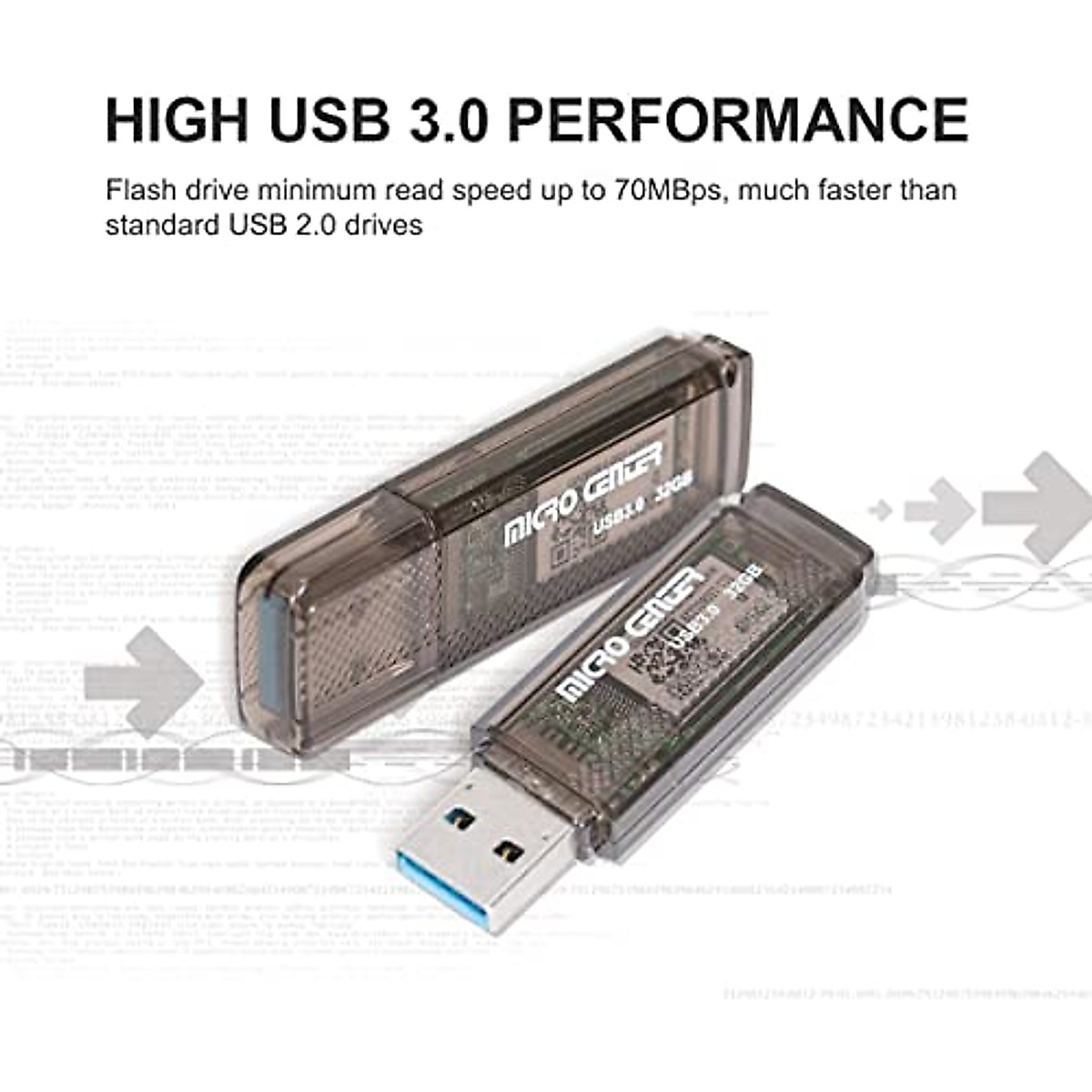 INLAND Micro Center SuperSpeed 5 Pack 32GB USB 3.0 Flash Drive Gum Size Memory Stick Thumb Drive Data Storage Jump Drive (32G 5-Pack)