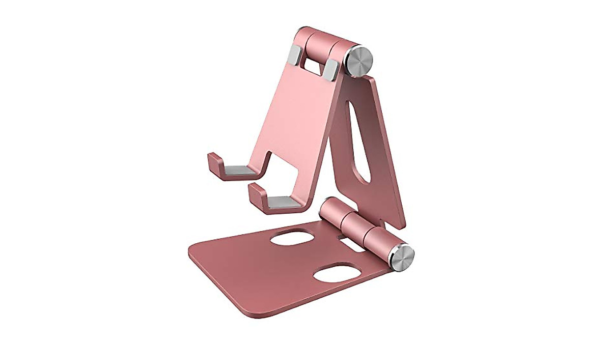 Aduro U-Rise Adjustable Phone Stand - Foldable Aluminum, Rose Gold