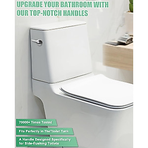 Universal Toilet Bowl Flush Handle Replacement Kit Side Mount, Toilet Repair Kit Inside Tank Chain Flusher Handle Lever Replacement Parts Compatible with American Standard Mansfield Kohler TOTO Eljer