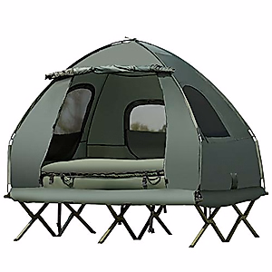 UMTEC 2-Person Compact Portable PopUp Tent Air Mattress and Sleeping Bag