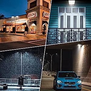 300W LED Parking Lot Light with Dusk to Dawn Photocell, 42000LM 5000K Dimmable Commercial Outdoor Light IP65 Waterproof LED Shoebox Pole Light with Slide Mount 100-277V AC DLC Certified (300)