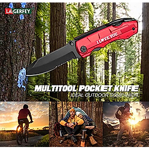 Gifts for Him Boyfriend Husband, "I LOVE YOU" Pocket Knife, Unique Gifts for Him from Wife, Anniversary Valentines Day Love Birthday Gifts for Boyfriend, Camping Gifts