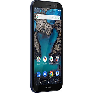 Nokia C1 Plus | Android 10 (Go Edition) | Unlocked Smartphone | 5.45" HD Screen | Face Unlock | LTE | 1/32GB | International Version | Blue