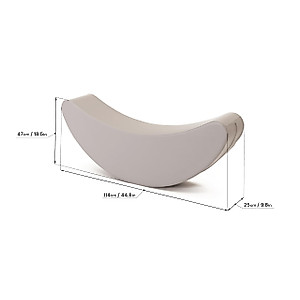 IGLU Soft Play Rocker Banana Shape Large Rocking Horse Hobby Toy for Kids Age 1-7 Montessori Open Ended Play (Grey)