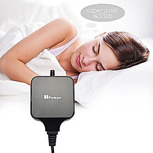 AsiaPPump Aquarium Air Pump Quietest Energy Saving 1-1.5W 24-40 Gallon (Black Square)