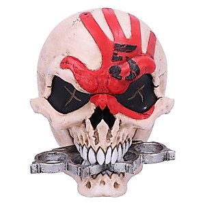 Nemesis Now Officially Licensed Five Finger Death Punch Mascot Skull, Bone Rock Band Box, 18cm