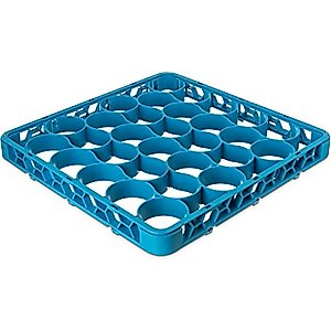 Carlisle FoodService Products REW30S14 OptiClean NeWave Polypropylene 30-Compartment Short Glass Rack Extender, 19-3/4" Length x 19-3/4" Width x 10.87" Height, Blue (Case of 6)