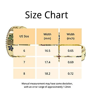 ATJMLADYJEWELRY Size 6 7 8 Gold Plated Colorful Star Engraved Wedding Engagement Band Fashion Women Ring (8)