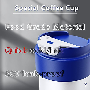 Smart Electric Cup Warmer and Cooler with Temperature Control for Car, Home, and Travel，12/24V Coffee Tea Drinks Mug Heating & Cooling 2IN1 with LED Display for Water,Milk,Beer,Drinks