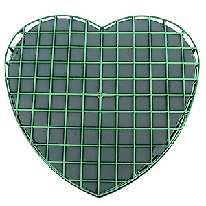 Wedding Wet Floral Foam Car Heart- Shaped Flower Mud Flower Decoration Plate DIY with Suction Cup Flower Bouquet Foam Mud Artificial Flower Foam (Random Style and Color)