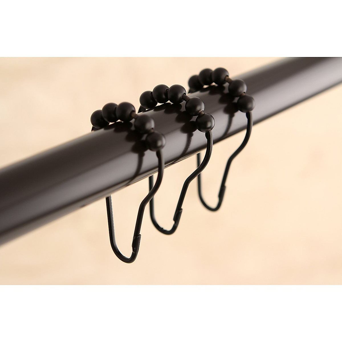 Kingston Brass SRCR125 Roller Ball Shower Curtain Rings, Oil Rubbed Bronze, 2.81 x 1.56 x 0.31 (12Pcs/Set)