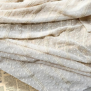 XMTXZYM 2 Meter Embroidery Jacquard Chiffon Tulle Fabric DIY Home Decoration Materials