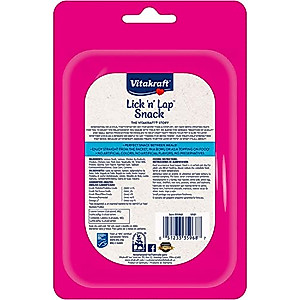 Vitakraft Lick 'n' Lap Creamy Cat Treat - Salmon – Great for Bonding – Low Calorie Interactive Wet Cat Treat​ - 5 Pack