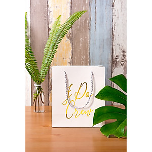 Crisky Bridesmaid Gift Bags, Loot Bag, Bachelorette Party Bag, Hen Party Bag, Bridal Shower, Team Bride, Set of 12, 4" x 8" x 9"