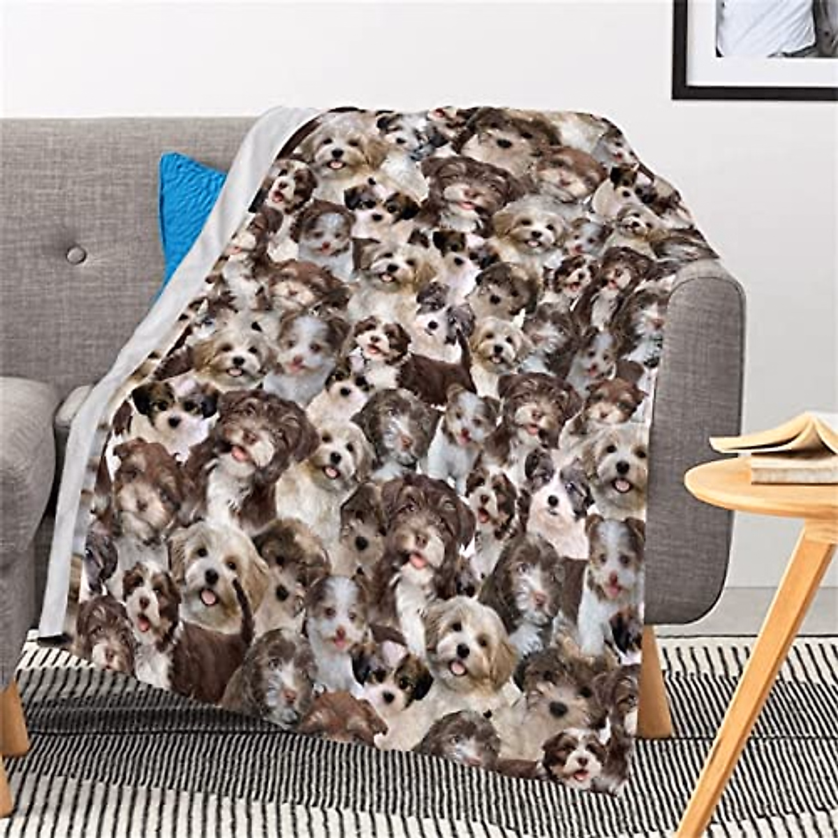 Havanese Dog Blanket for Dog Mom, Dog Dad, Friends, Dogs Lover, Havanese's Lovers - Super Soft Warm Fleece Throws Blankets for Bed, Sofa, Couch