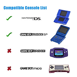 Funturbo GBA SP Charger Cable, Gameboy Advance SP Charging Cord NDS Charger Cord for Original Nintendo DS USB & Power Cable 3.9 ft (2 Pack)