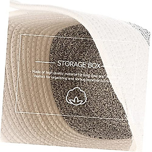 WHAMVOX 1pc Woven Storage Basket Wicker Storage Toy Baskets Woven Baskets Knitting Rope Basket Storage Bins for Toys Rope Storage Baskets Toy Storage Bin Basket White Cotton Rope