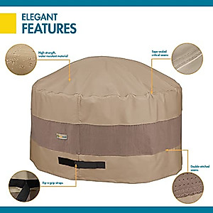 Duck Covers Elegant Waterproof 50 Inch Round Fire Pit Cover, Outdoor Firepit Cover