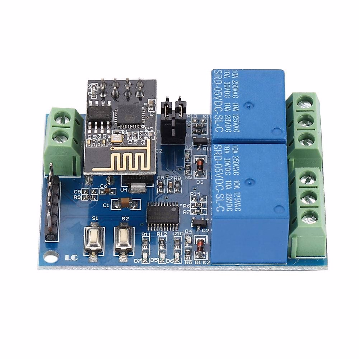 2 Channel Relay Smart Momentary Switch Relay Module for Smart Home Phone APP Remote Switch