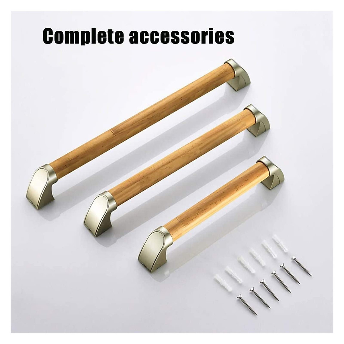 XXSLY Grab Bars Grab Rail handrail Showers and Walls Wooden Bathroom，Bath and Showers Disabled and Elderly, Waterproof Anti-Slip Safety Support Handrail Stairs and Corrido (Size : 50cm)