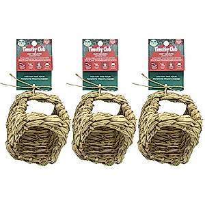 Oxbow Animal Health 3 Pack of Timothy Club Hay Square Small Pet Chew Toys