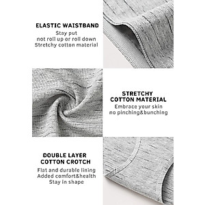 Wealurre Cotton Bikini Women's Breathable Panties Seamless Comfort Underwear(3128M,Stripe 2)