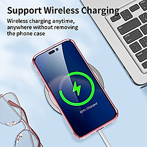 LUTTY Compatible with iPhone 14 Pro Case Cute, Soft Tup Phone Cases for Women, [Full Reinforced Camera Protection] & [Raised Corners Bumper] Cover for 14 Pro (6.1 Inch) -Candy Pink