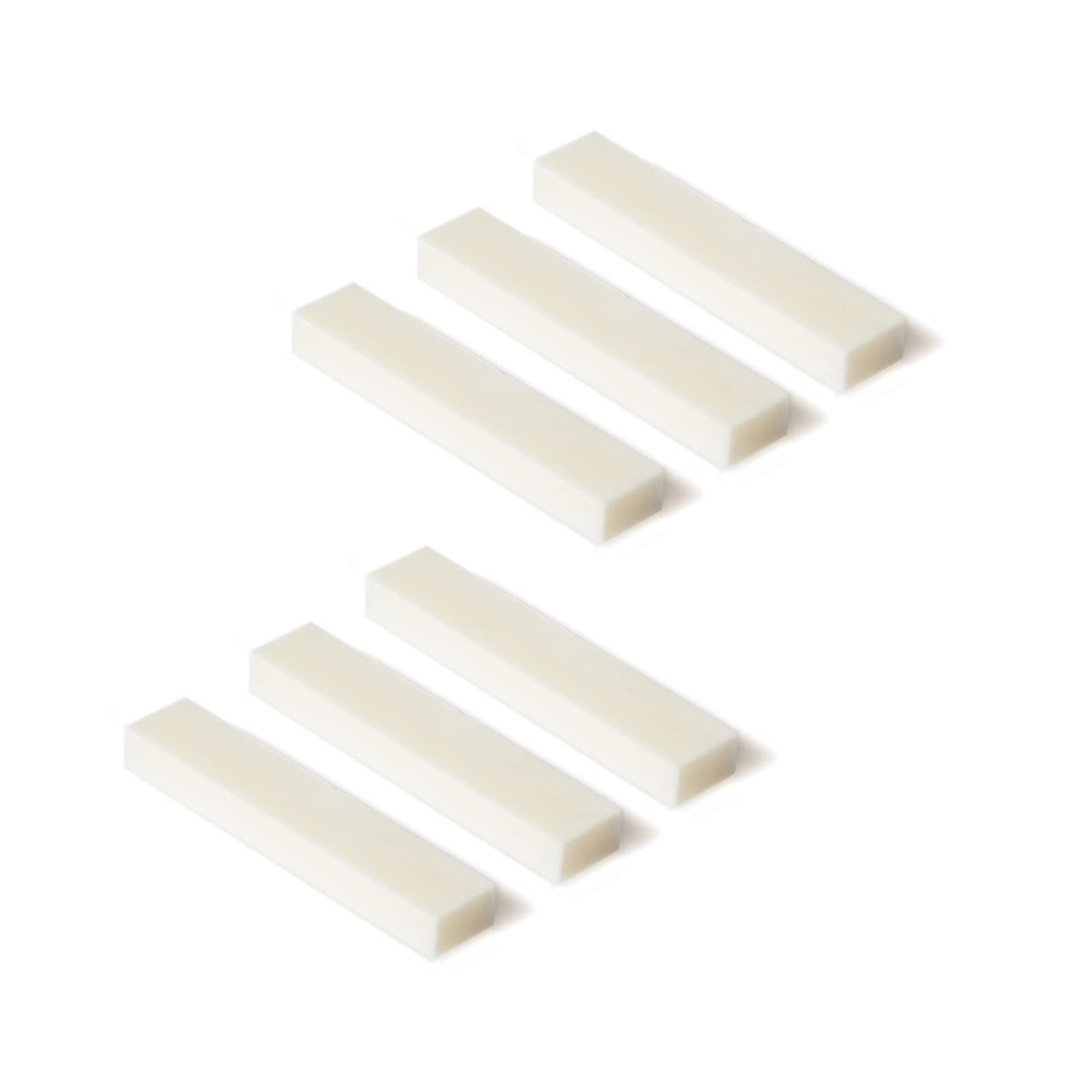 Cheerock 6Pcs Guitar Bone Nuts, Blank Guitar Bridge Saddle and Nut, Pure Bone Nut for Electric Bass Acoustic Classical Guitar Mandolin Banjo Ukulele DIY