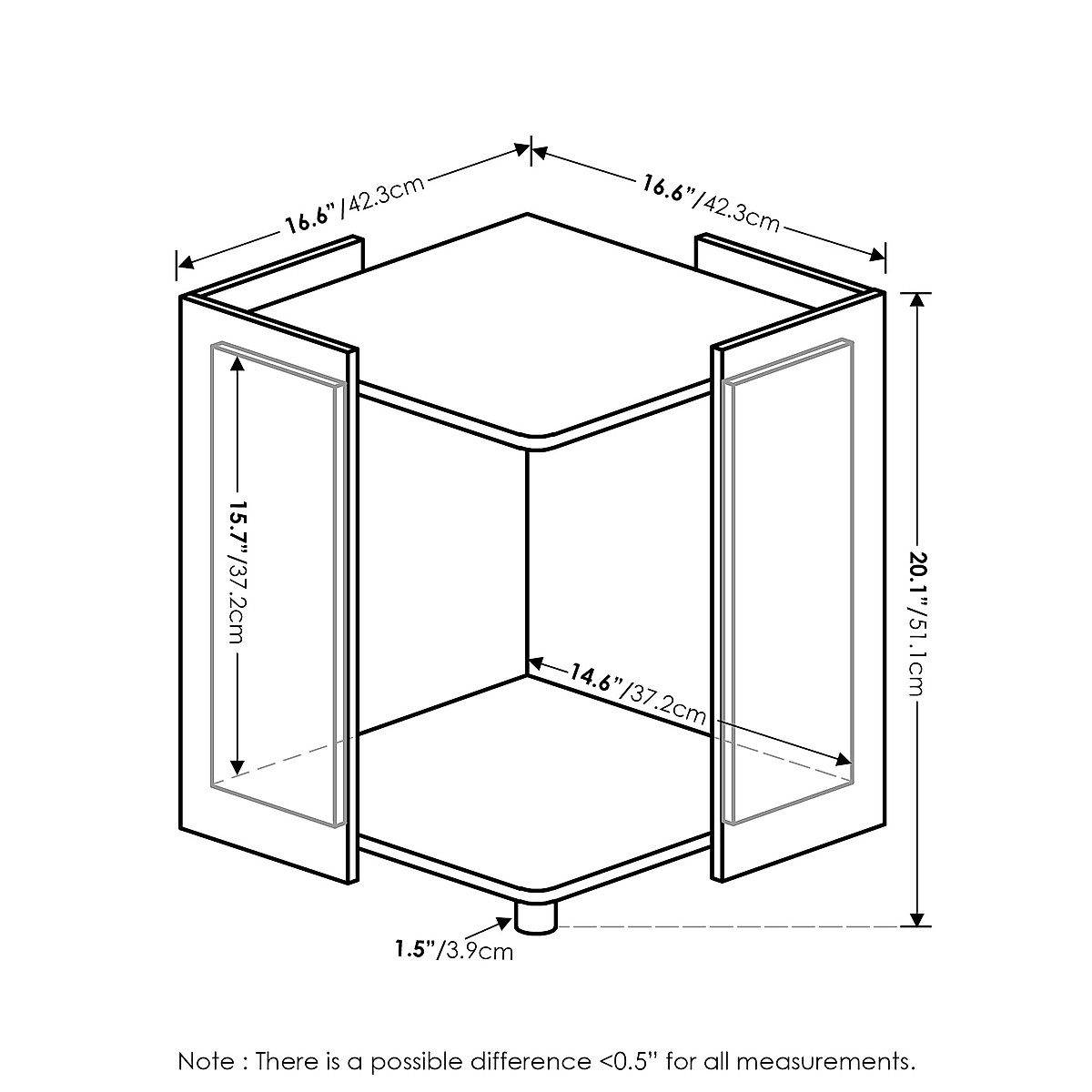 Furinno Peli Litter Box Enclosure, Americano