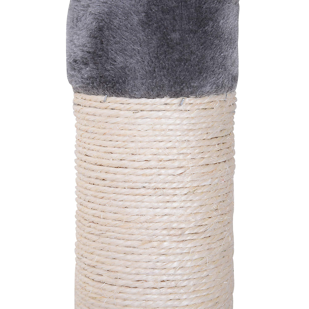 PawHut 8.5' Adjustable Height Floor-to-Ceiling Vertical Cat Tree, Gray and White