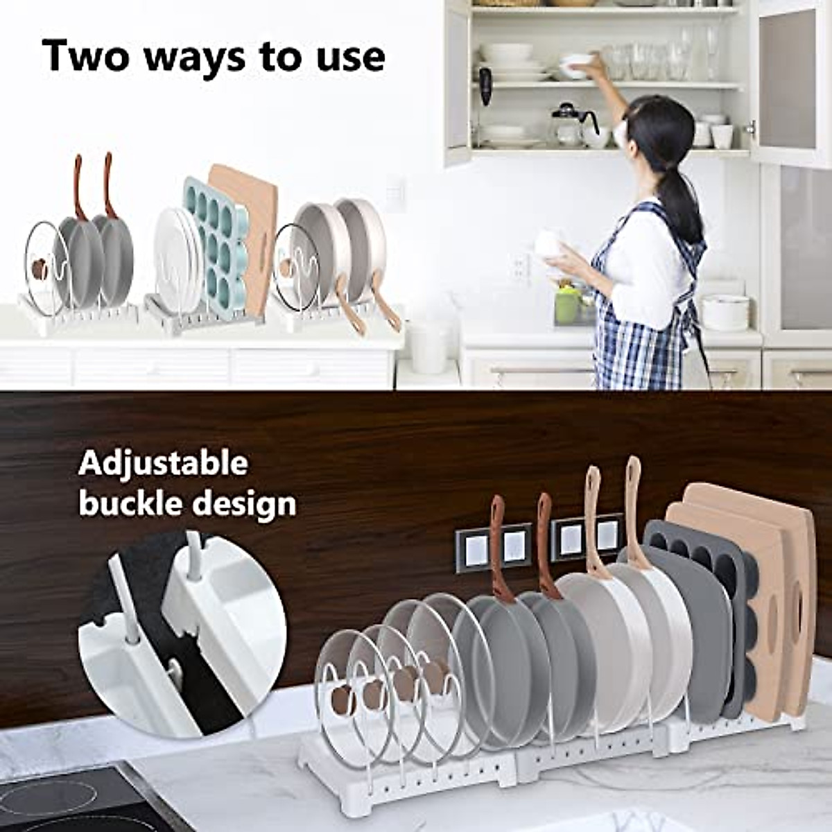 Decostatue-Pots-and-Pans-Organizer-Rack-Pot-Lid-Holder-Organizer-for-Kitchen-Cabinet-Kitchen-Cookware-Organizer-with-12-Adjustable-Compartments-for-Pots-&-Pans-Lids- Cutting-Boards-Bakeware-Dish